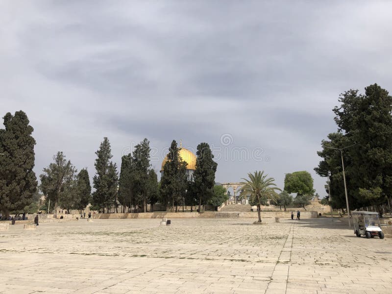 Temple Mount in Jerusalem, Israel in April after Easter. Stock Photo ...