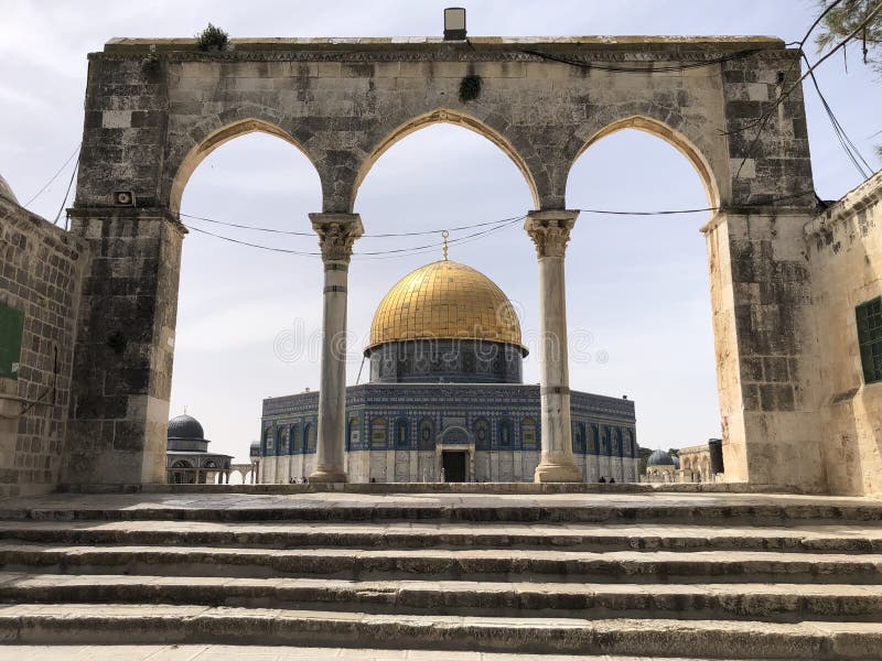 Temple Mount in Jerusalem, Israel in April after Easter. Stock Image ...