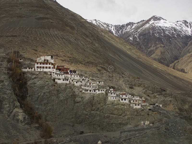 Tibetan temple on the hill stock image. Image of monastery - 103465579