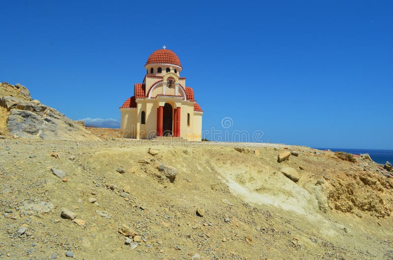 Temple in the Mountains in the South of Crete, Greece Stock Image ...