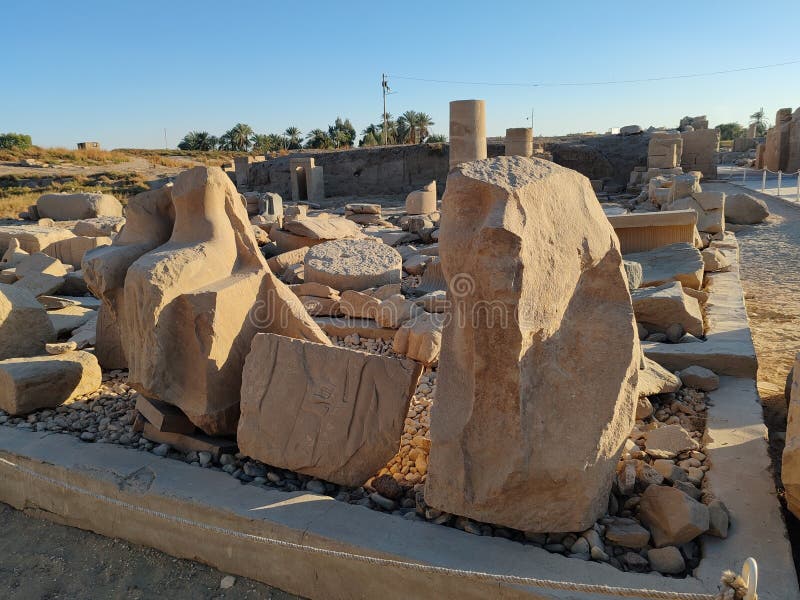 Temple of Mut stock photo. Image of geology, wall, sculpture - 376444668