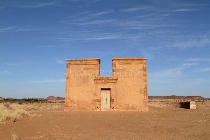 Temple of Naga in the Sahara of Sudan Stock Image - Image of egypt ...