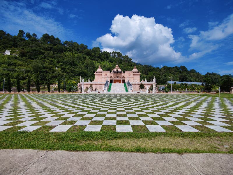 Temple Nature Flowers Garden Landmarks Stock Photo - Image of flowers ...