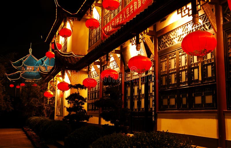 Ancient Jinli Street Chengdu Sichuan China Stock Image - Image of wall ...