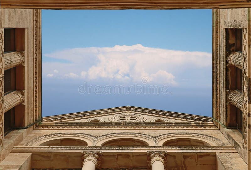 Temple open roof clouds stock photo. Image of religious - 123535432