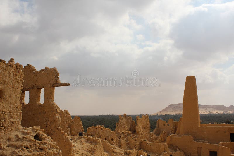 Temple of the Oracle Made of Kershef in Siwa in Egypt Stock Photo ...