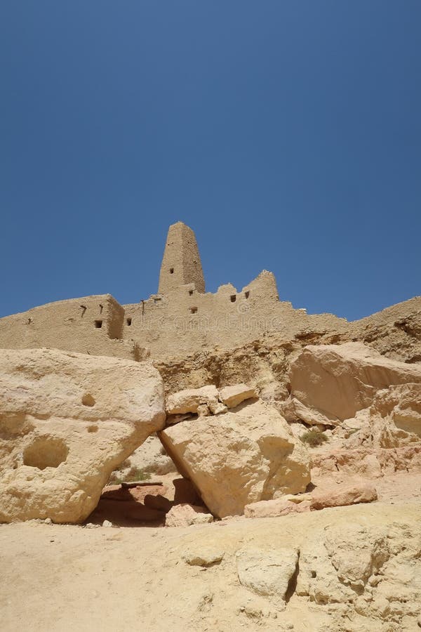Temple of the Oracle Made of Kershef in Siwa in Egypt Stock Photo ...