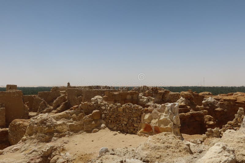 Temple of the Oracle Made of Kershef in Siwa in Egypt Stock Image ...