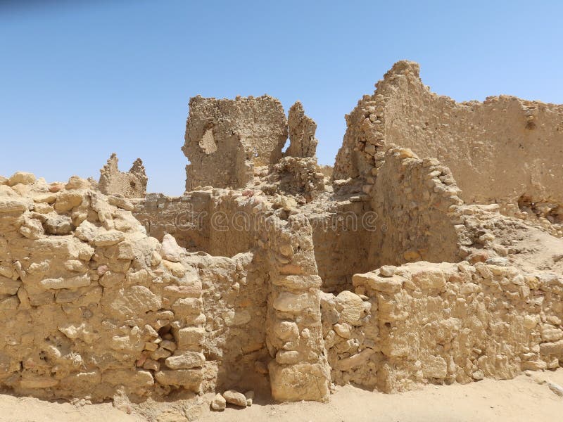 Temple of the Oracle Made of Kershef in Siwa in Egypt Stock Image ...
