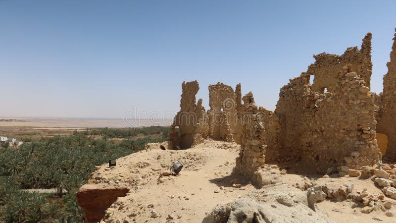 Temple of the Oracle Made of Kershef in Siwa in Egypt Stock Photo ...
