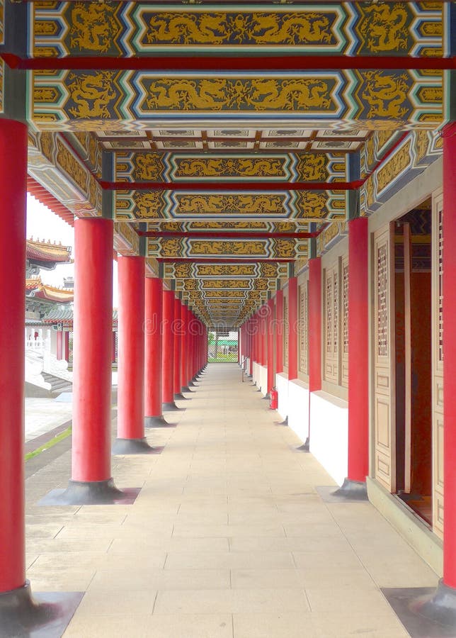 Temple Outside Corridor Closeup Stock Image - Image of japan, interior ...