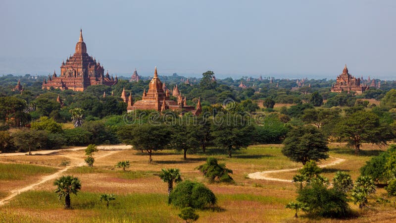 Temple and Pagodas of Bagan in Myanmar Stock Image - Image of building ...