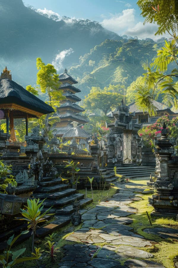 Temple Pathway Steps stock image. Image of outdoors - 375492481