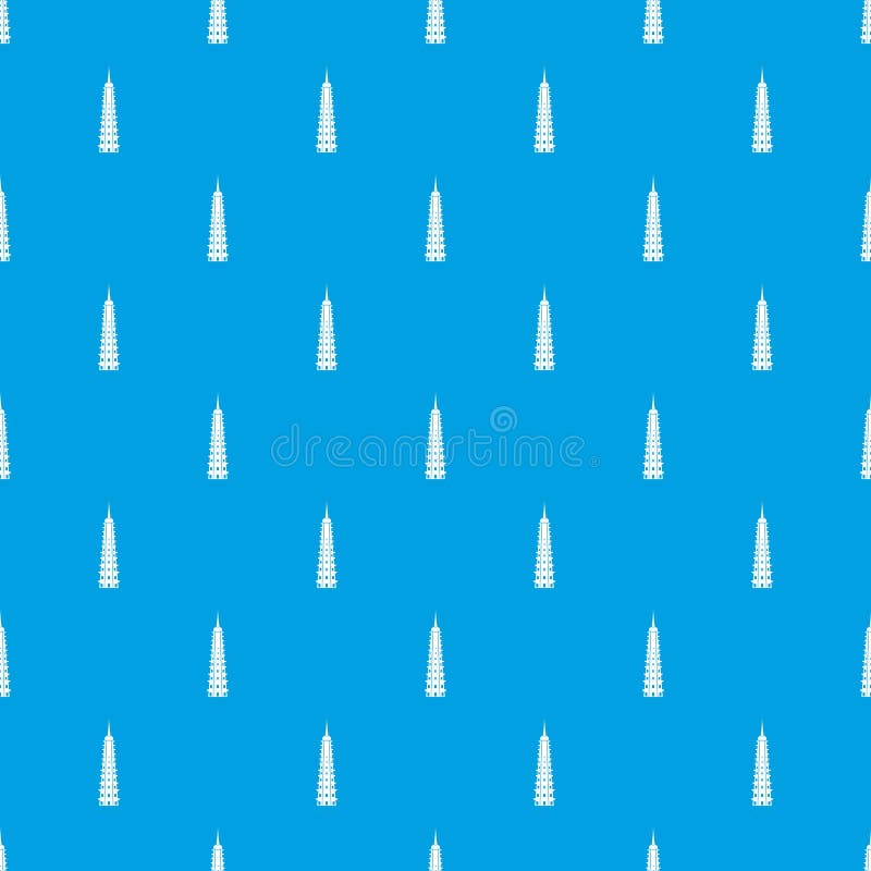 Temple Pattern Seamless Blue Stock Vector - Illustration of palace ...