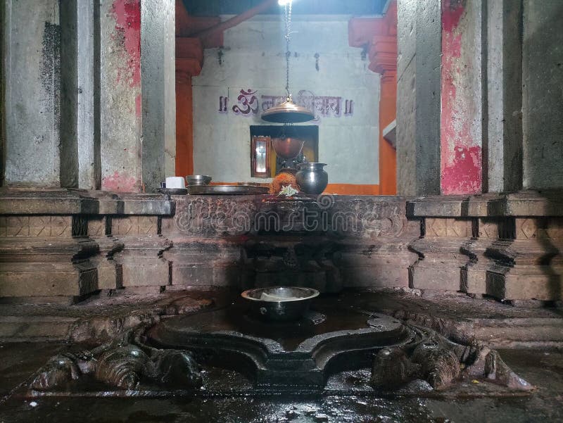 Shiva Linga at Ancient Karneshwar Temple of Sangameshwar in Ratnagiri ...