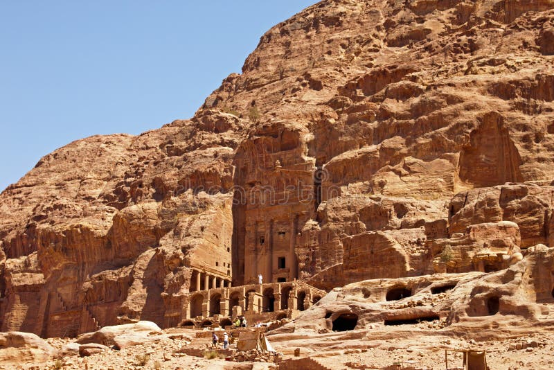 Temple of Petra stock image. Image of nabataeans, nabataean - 22972581