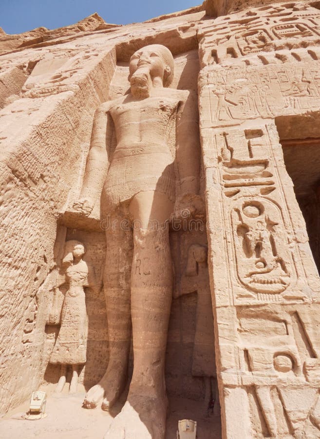Temple of Ramses in Abu Simbel, Egypt with Its Hieroglyphics and ...