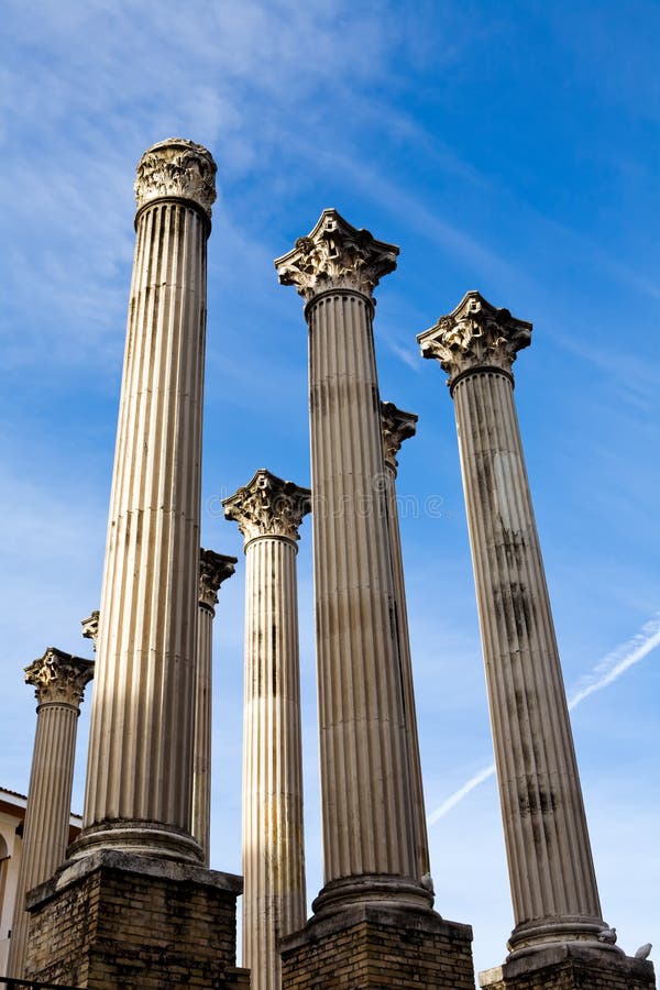Temple Romain De L'Espagne De Ruine De Cordoue Image stock - Image du ...