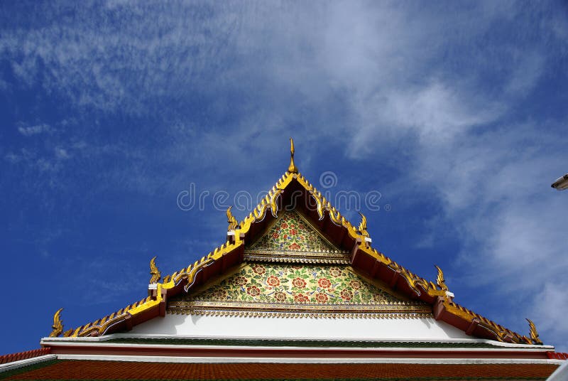 Temple roof stock photo. Image of tourism, bangkok, clouds - 13368978