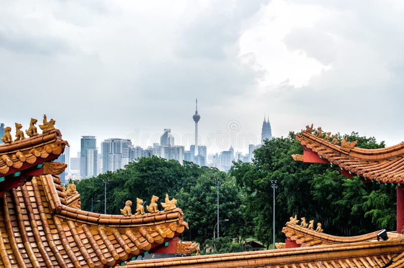 Temple Roof Kuala Lumpur stock image. Image of modern - 55251733