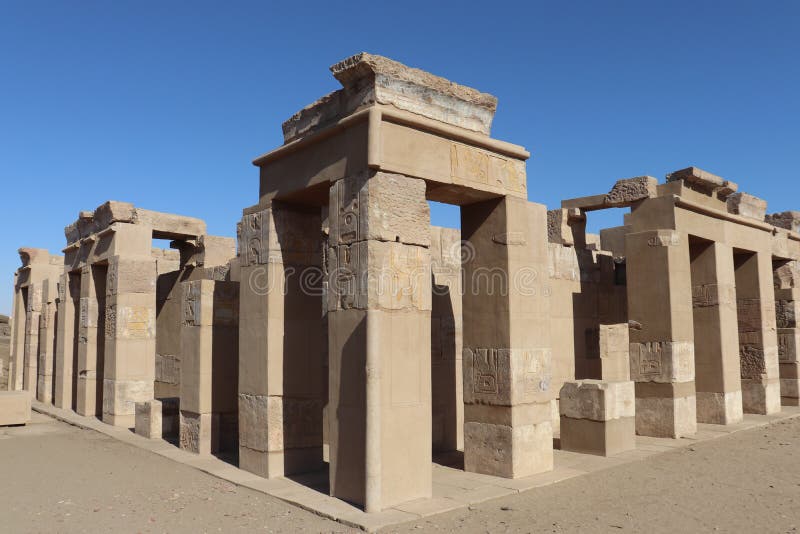 Temple of Satet on Elephantine Island in Aswan Stock Image - Image of ...