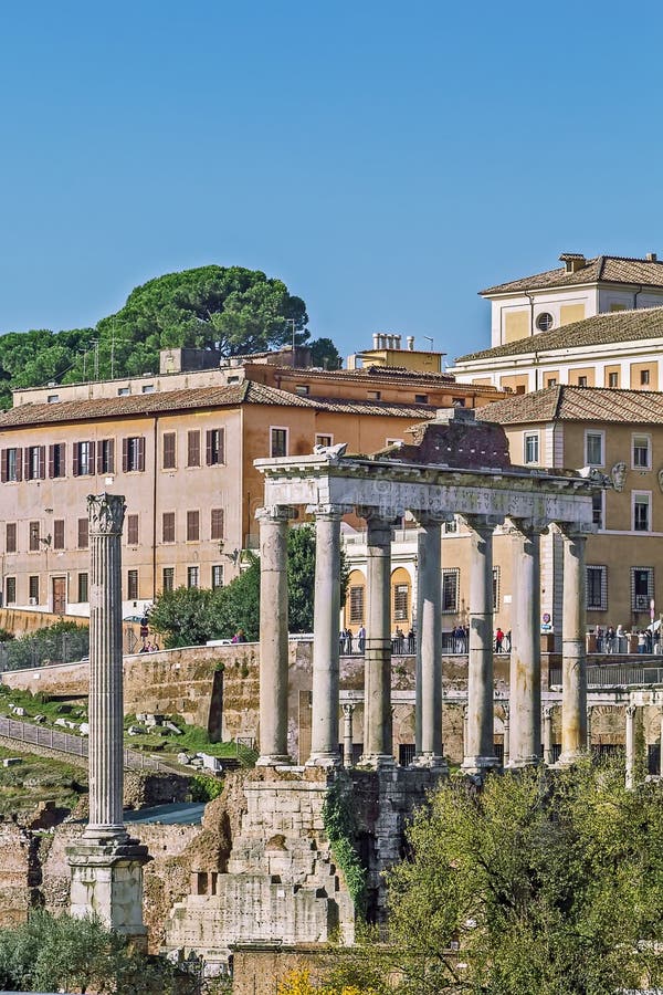 Temple of Saturn, Rome editorial photography. Image of italy - 48245547