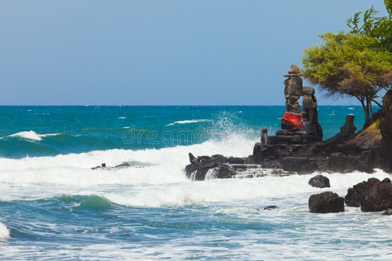 Temple on sea stock image. Image of summer, stones, stormy - 23653815