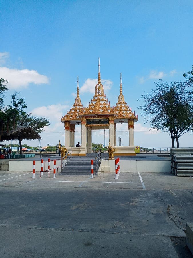 Temple and the Sea from Thailand so Beautiful in Holiday Stock Image ...