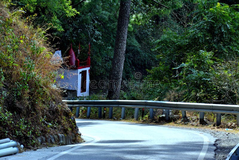 A Temple in the Side of Road Stock Image - Image of trees, road: 168880529