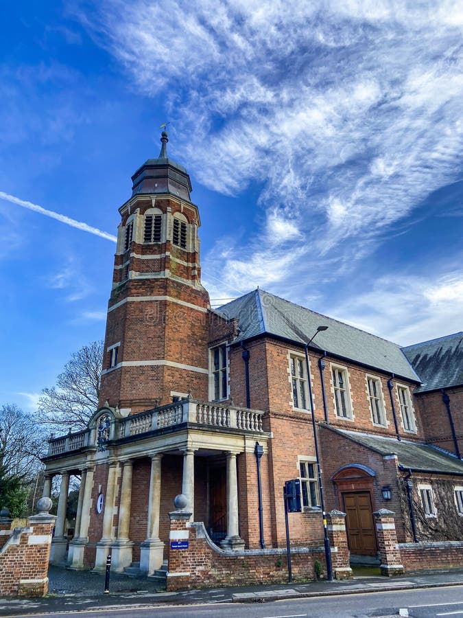 Temple Speech Rooms from Pavement in Rugby Town Centre Stock Photo ...