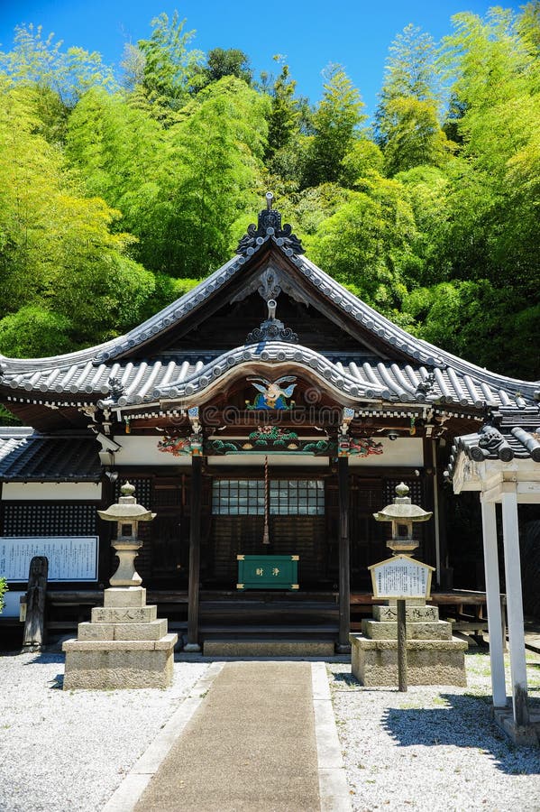 Temple on spring season stock image. Image of building - 40378701