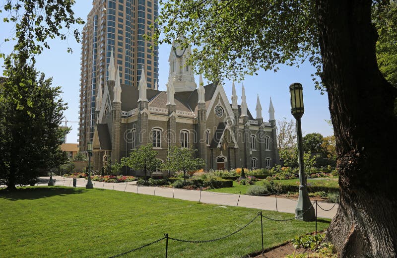 Assembly Hall and the tree stock image. Image of temple - 265198717