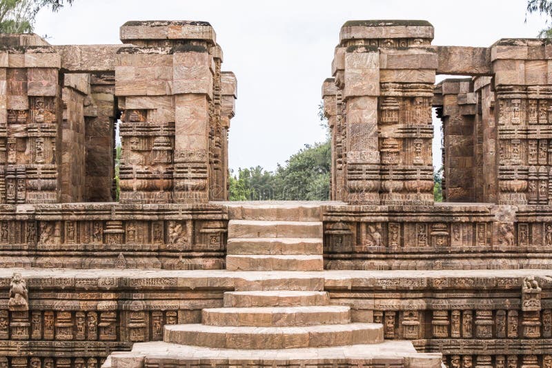 Ancient Stone Steps, Sun Temple, Konark, India Stock Photo - Image of ...