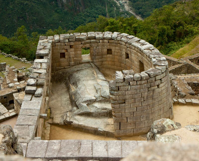 Temple of the Sun at Machu Picchu Stock Photo - Image of cuzco ...