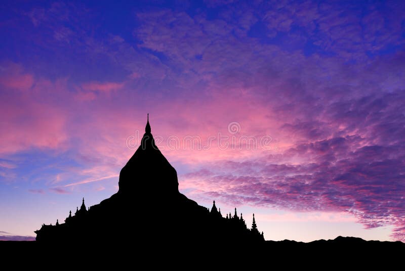 Temple at sunset stock image. Image of amazing, asian - 70159441