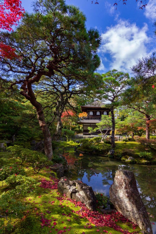 Temple Surrounded of Colored Trees in Kyoto Japan Stock Photo - Image ...