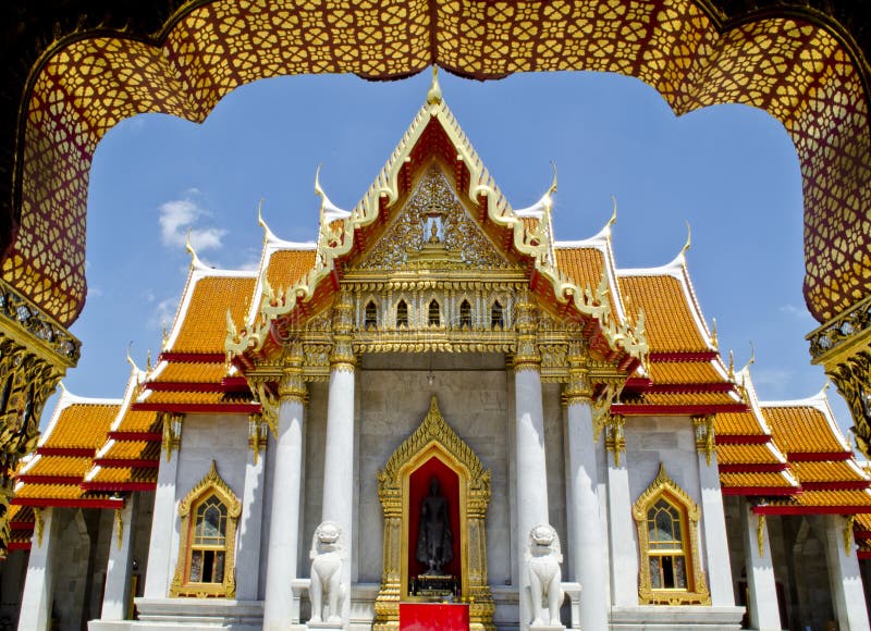 Temple in Thailand Name Wat Benchama Stock Photo - Image of watbencha ...