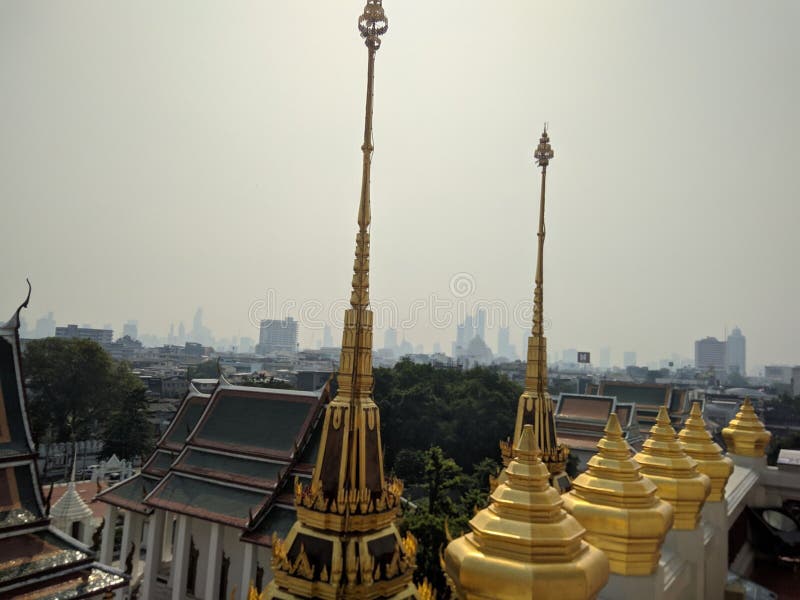 Temple in Thailand of Perspective Shooting from Above Stock Photo ...