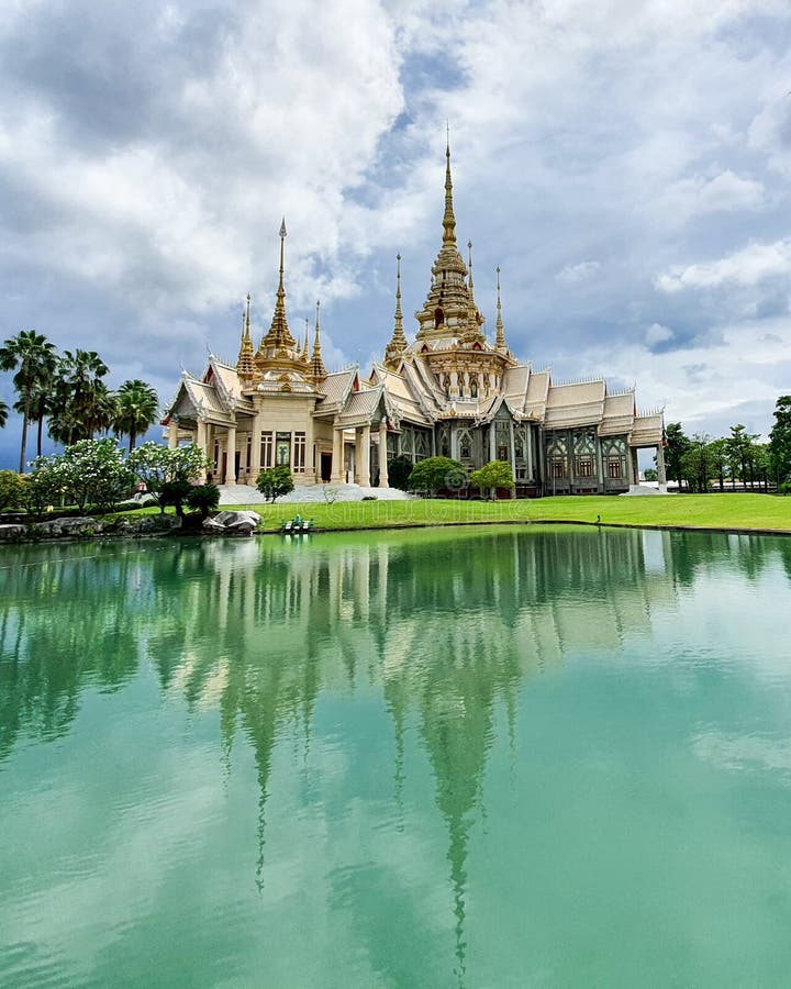 Temple in Thailand Sky Water Wat Non Stock Image - Image of monastery ...