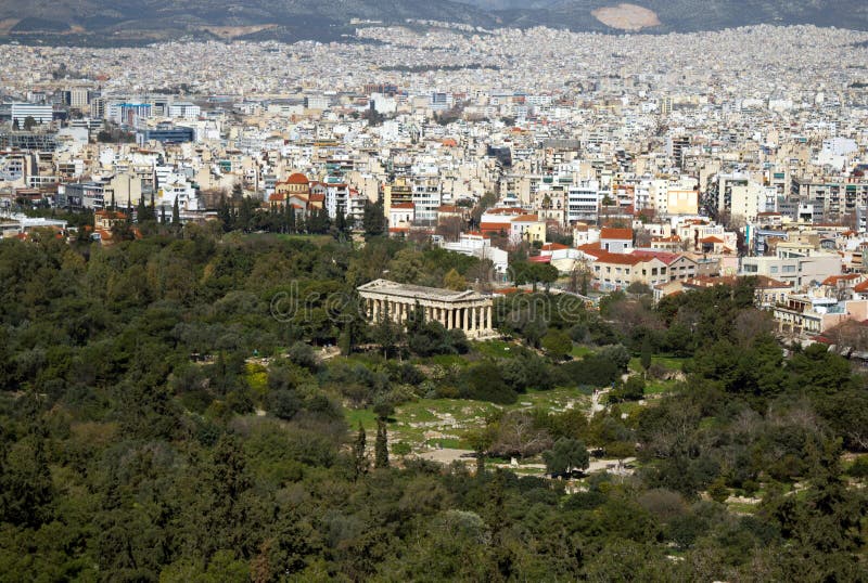 The Temple of Thisseio in Athens, Greece. Editorial Photo - Image of ...