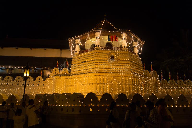 Temple of the Tooth, Kandy, Sri Lanka Stock Photo - Image of maligava ...