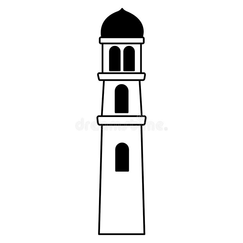 Temple Tower Icon Vector Flat Stock Illustration - Illustration of ...