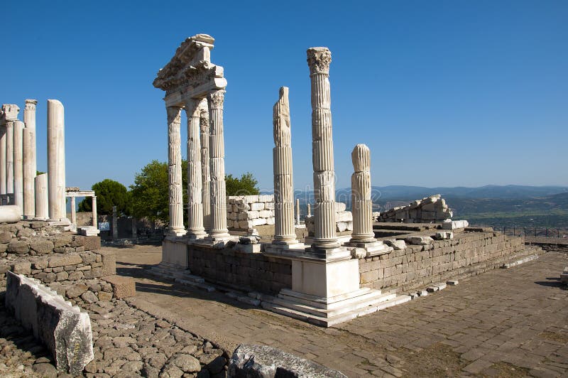 Temple of Trajan at Pergamos Stock Photo - Image of antique, east: 43185234