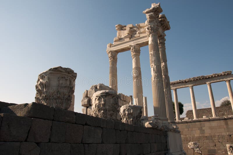 Temple of Trajan at Pergamos Stock Photo - Image of antique, east: 43185234