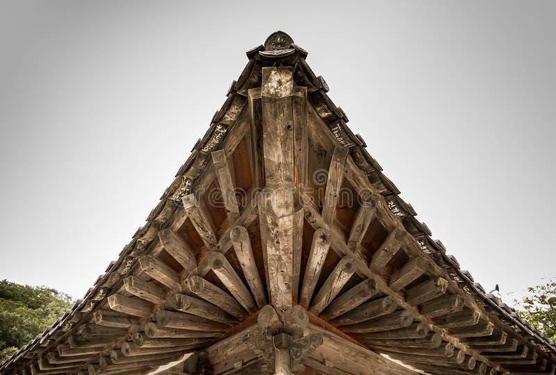Temple stock photo. Image of roof, temple, korea, construction - 74181568