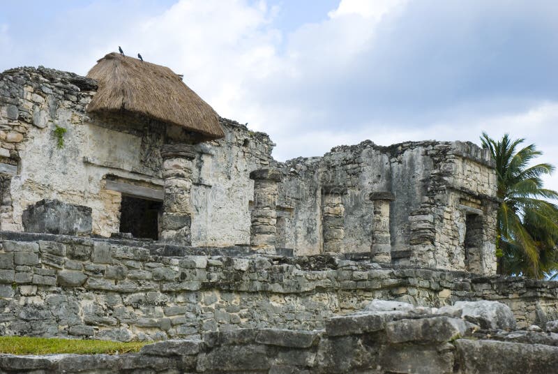 Temple in Tulum, Cancun, Mexico Stock Photo - Image of hispanic ...