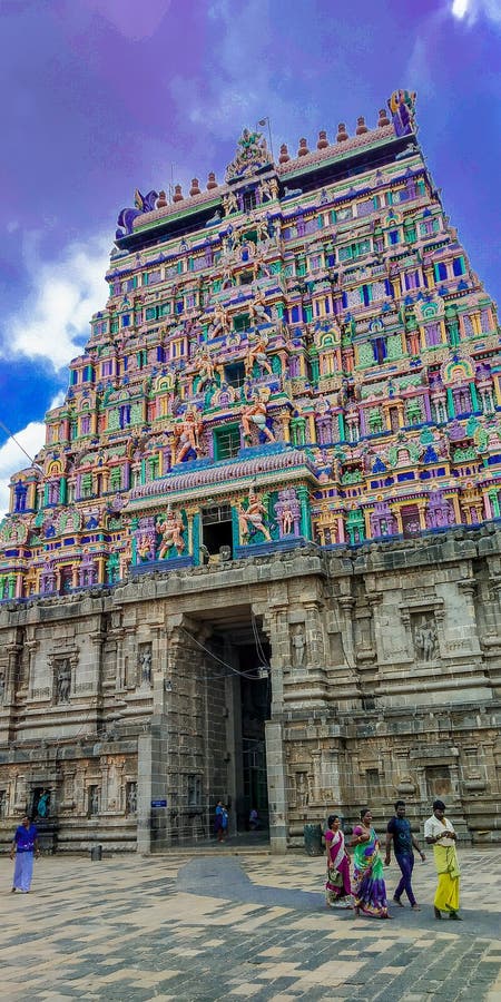 Temple twoer editorial stock image. Image of twoer, chidambaram - 118060589
