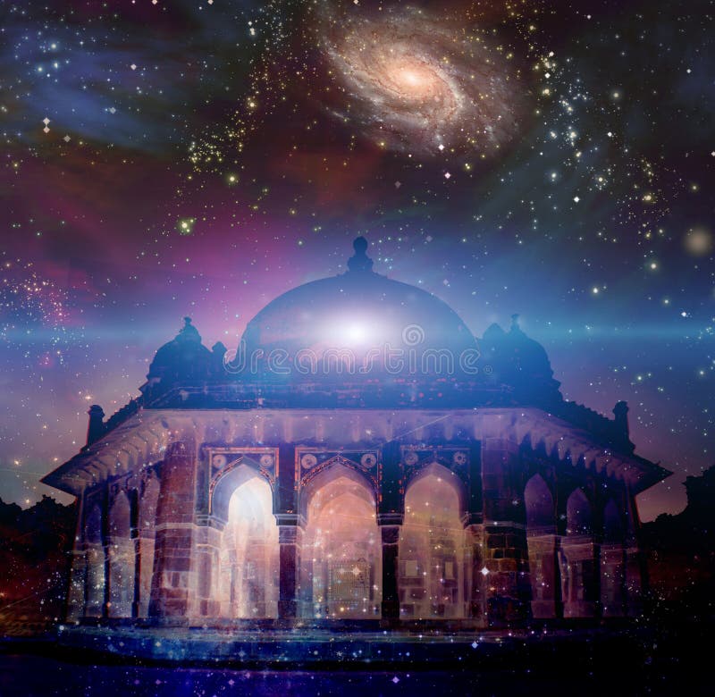 Temple of the Cosmic Whisper Stock Illustration - Illustration of ...