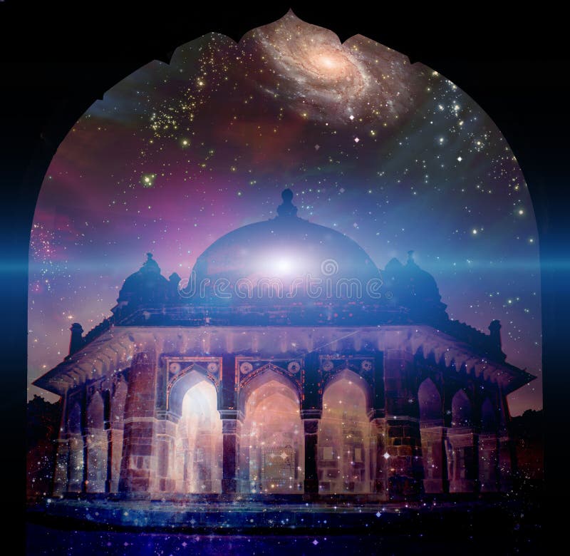 Temple of the Universe stock illustration. Illustration of celestial ...
