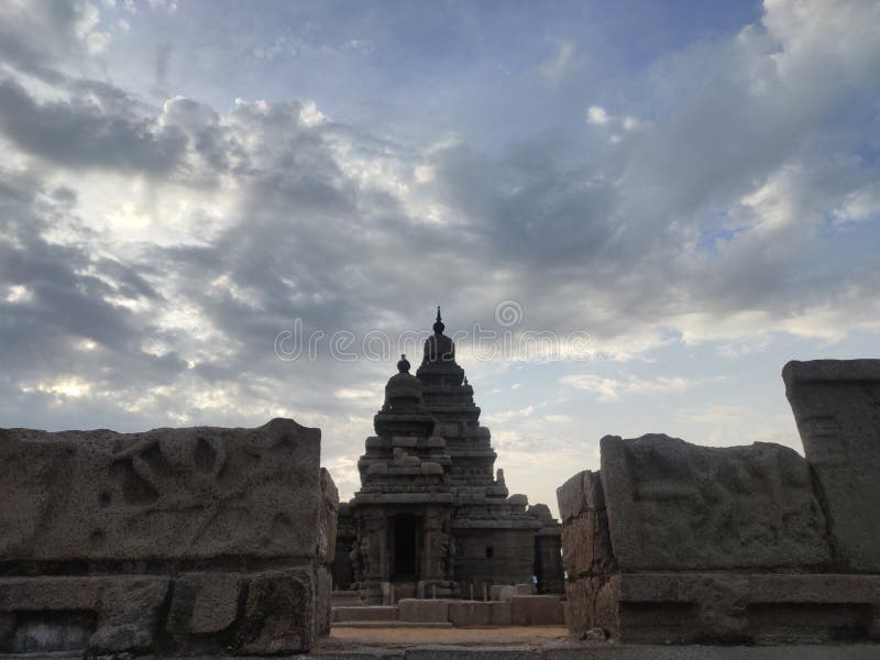 Temple View from the Entrance, Shore Temple Stock Photo - Image of ...